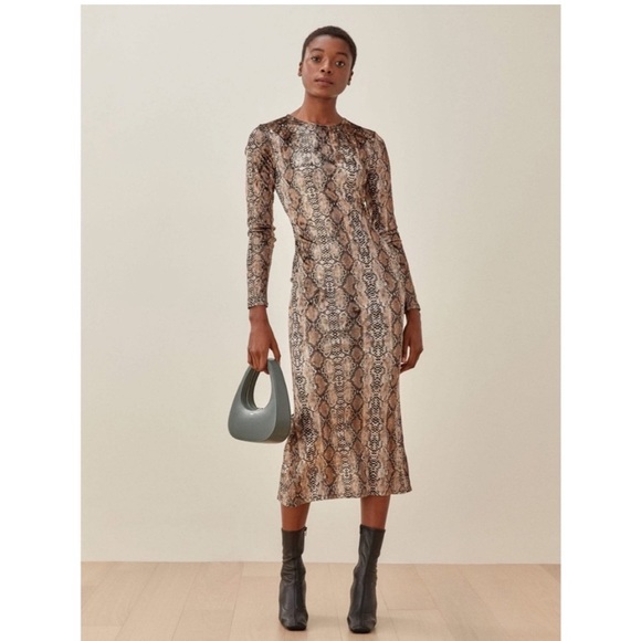 Reformation | Dresses | New Reformation Davey Snake Print Dress In Animalia Size S | Poshmark